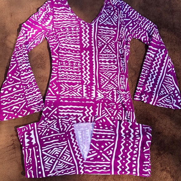 Ashro | Dresses | Plum African Print Dress | Poshmark